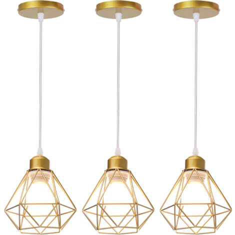 3X-Ø16CM Vintage Modern Ceiling Light Iron Metal Pendant Light, Retro ...