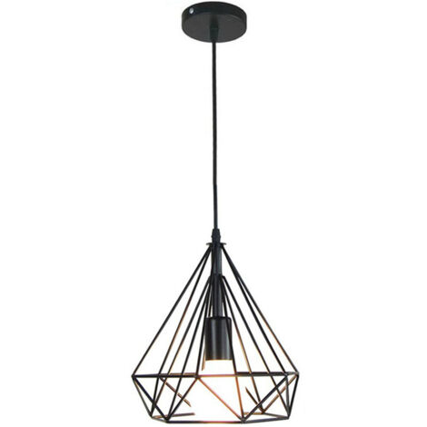 Antique Diamond Pendant Light Retro Pendant Lights Black Industrial ...