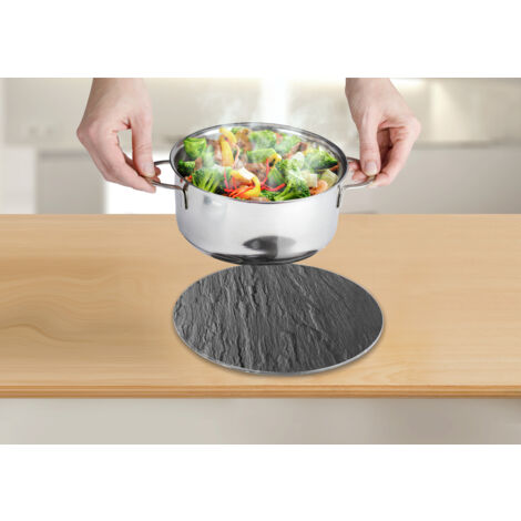 WENKO Topfuntersetzer Schiefer, 2er Set