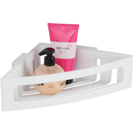 WENKO Turbo-Loc® Eckablage Bralia Weiß, Befestigen ohne bohren, Weiß ...