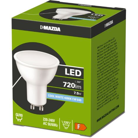 Mazda Spot LED GU5.3 MR16 6.5W 621lm 60D - 830 Blanc Chaud Équivalent 50W