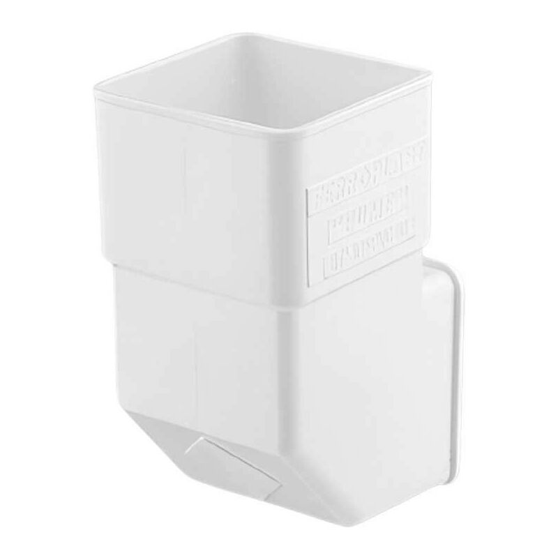 Pie Bajante Cuadrada Canalón EUME Blanca 70x70 PVC - Ferroplast Color ...