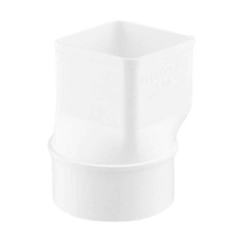 Manguito Adaptador Cuadrado 70x70 - Circular 90 Ø Canalón EUME Blanco ...