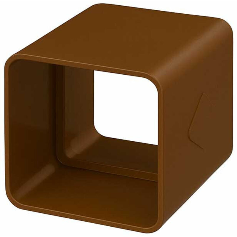 Manguito Canalón Cuadrado 70x70 EUME Blanco PVC - Ferroplast Color: Marrón