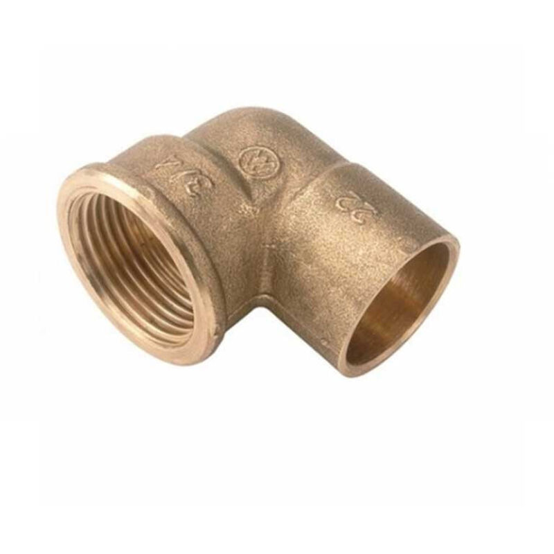 Codo Hembra 90G Latón Soldar Cobre ''CU'': 12-3/8