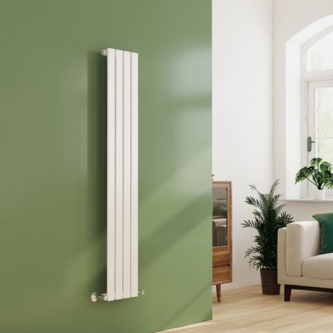 EMKE Vertical Single Flat Panel Radiator, White Radiator for Superior ...