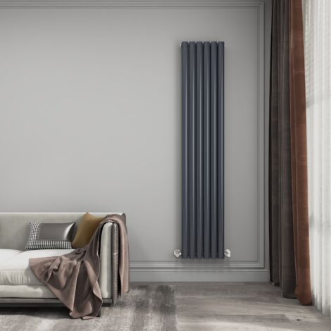EMKE Tall Upright Oval Column Single Panel Radiator Maximize Comfort ...