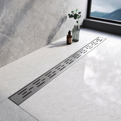 EMKE 2-in-1 Insert Linear Stainless Steel Shower Drain with High Flow ...