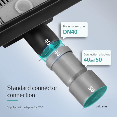 EMKE 2-in-1 Tile Insert Linear Floor Shower Drain Stainless Steel ...