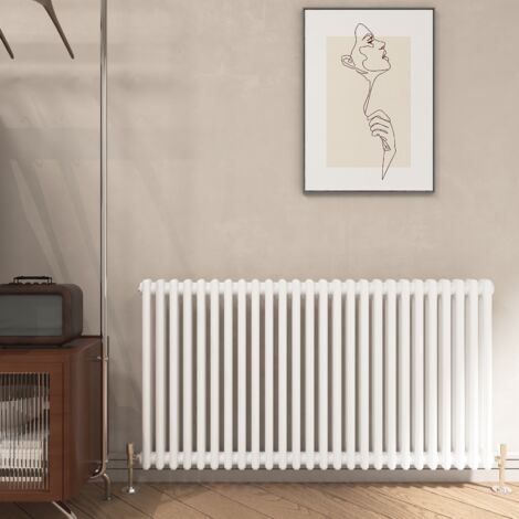 EMKE Traditional White Horizontal Cast Iron Radiator Double Column ...