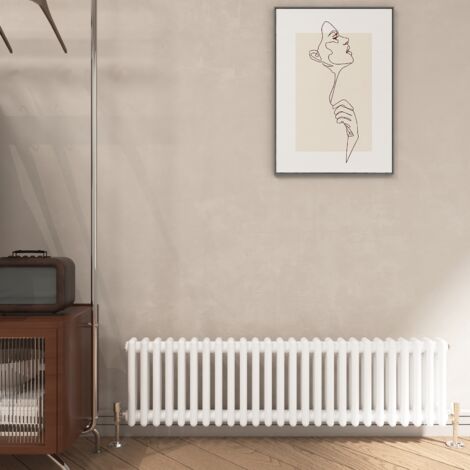 EMKE Cast Iron Style Radiator 2 Column Traditional White Radiator High ...