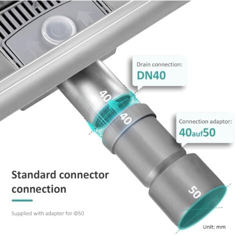 EMKE Shower Drain Linear Drain 2-in-1 Tile Insert Linear Floor Shower ...