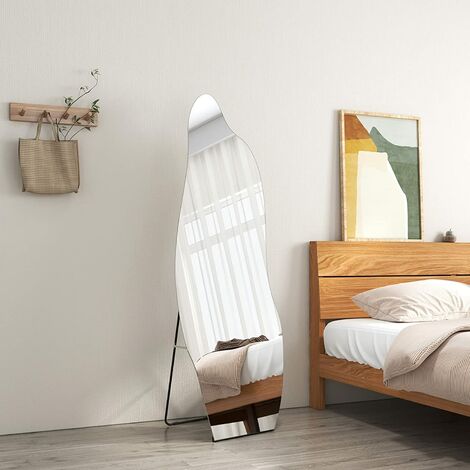 EMKE Full Length Mirror, Irregular Free Standing Mirror Full Length ...