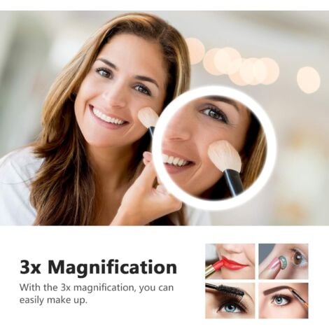 EMKE LED Illuminated Bathroom Mirror with Bluetooth，Demister and ...