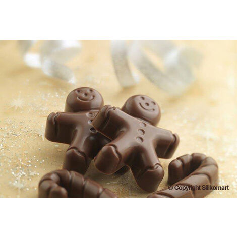 SILIKOMART STAMPO SILICONE FORNO EASYCHOC MR.GINGER CIOCCOLATINI SCG12