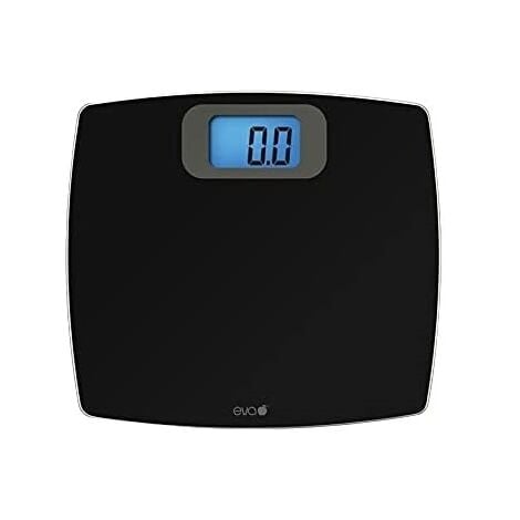 Bilancia pesa persone vetro Eva digitale elettronica 200 kg 100 gr nero