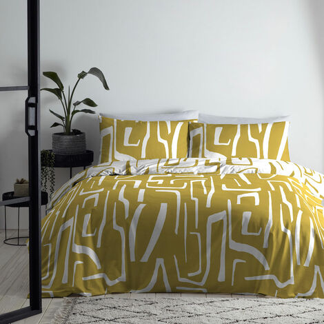 Fusion Aria Contemporary Print Easy Care Reversible Duvet Cover Set ...
