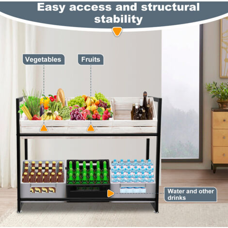 TolleTour Étagère à caisses de boissons Rack à boissons Support ...