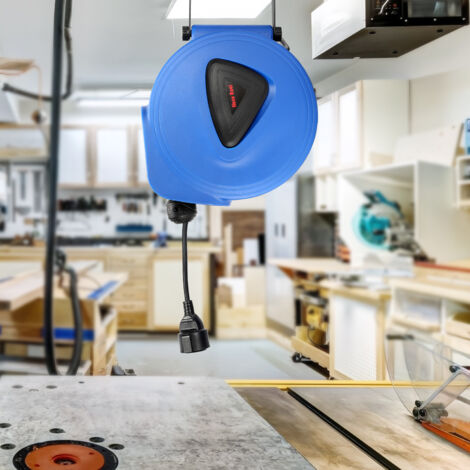 TolleTour Enrouleur de câble automatique 20m + 1.5m Enrouleur de câble ...