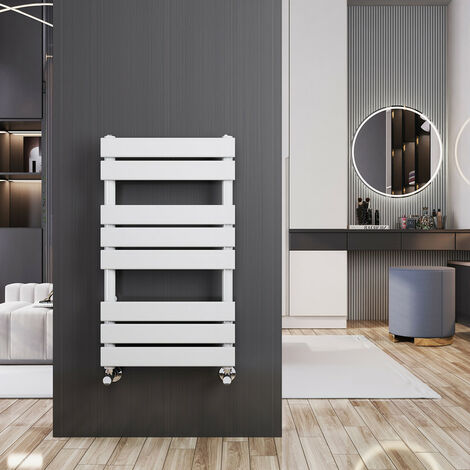 Meykoers Heated Towel Rail Flat Panel Radiator White Towel Rail ...