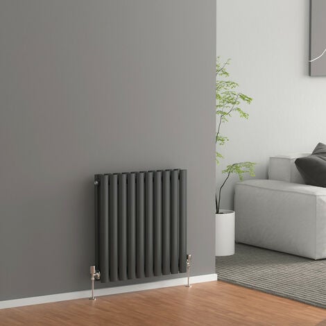 Meykoers Oval Column Panel Radiators Anthracite Horizontal Double ...