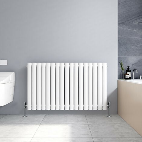 Meykoers White Radiator Horizontal Oval Column Double Panel Radiators ...