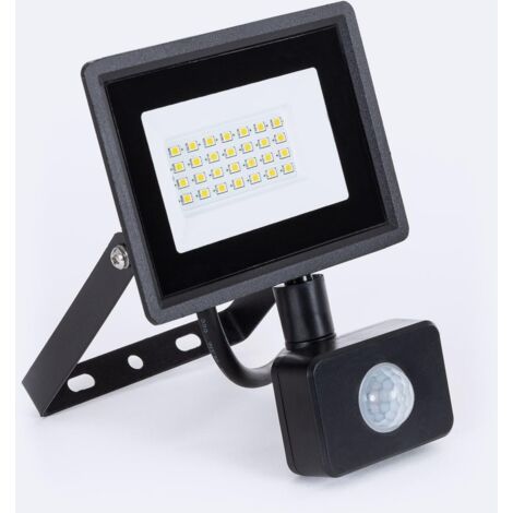 Foco Proyector LED 20W 120lm/W con Detector de Movimiento IP65 S2 Blanco Neutro 4000K