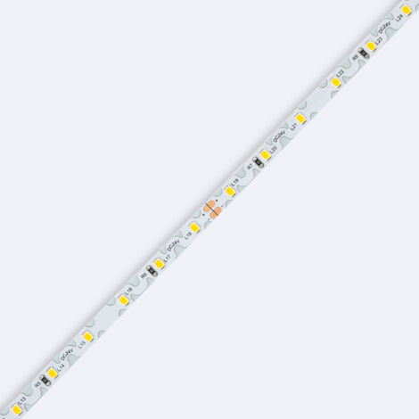 Tira LED Zig Zag 24V DC 60 LED/m 5m IP20 Ancho 6mm Corte cada 10cm Blanco Cálido 2700K 120º