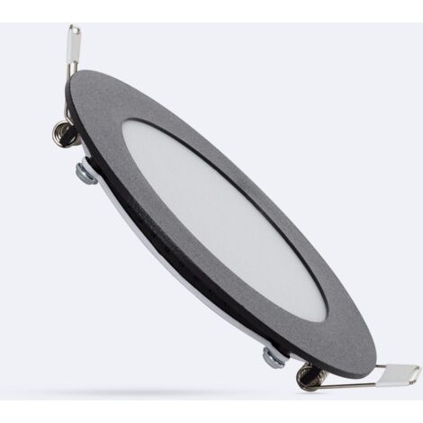 Downlight LED 6W Circular Negro Corte Ø 105 mm 2700K Blanco Cálido