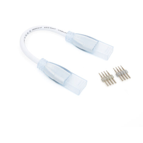Conector doble con cable para Tira LED RGB 220V AC SMD IP65 RGB