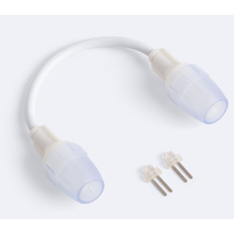 Conector Doble con Cable para Tira LED 220V AC SMD2835 IP65 Ancho 12mm ...