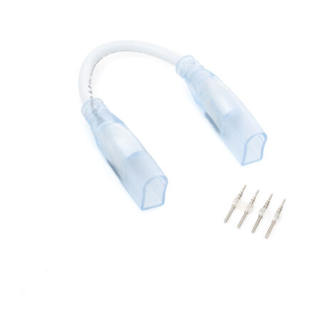Conector Tira Neón LED Regulable 220V SFLEX8 Doble con Cable Monocolor