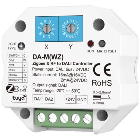 Convertidor RF / Zigbee a DALI compatible con Mando Blanco