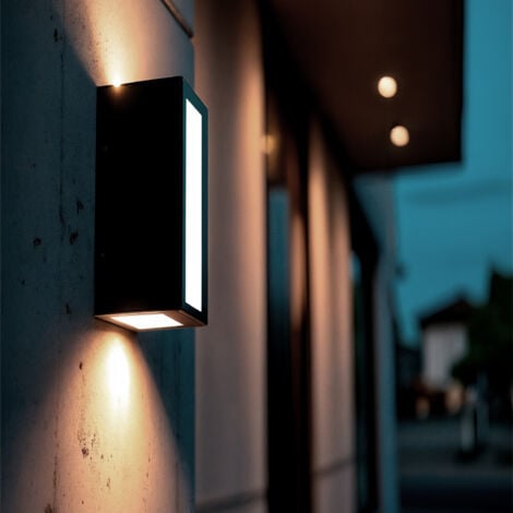 Aplique de Pared Exterior LED 8W Aluminio Holius Negro Mate