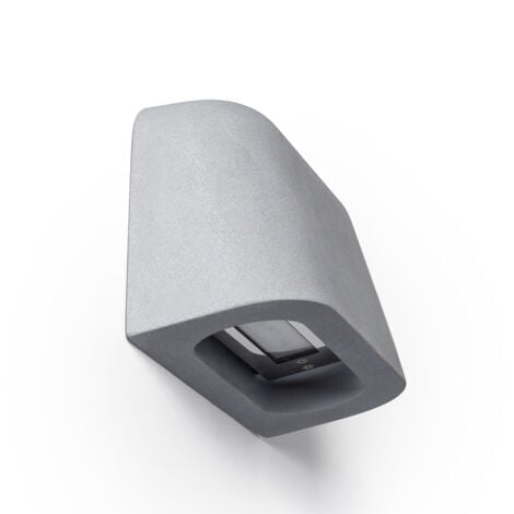 Aplique de Pared Exterior LED 8W Cemento Maesy Gris Piedra