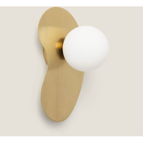 Aplique de Pared Metal y Cristal Moonlight Leaton Dorado