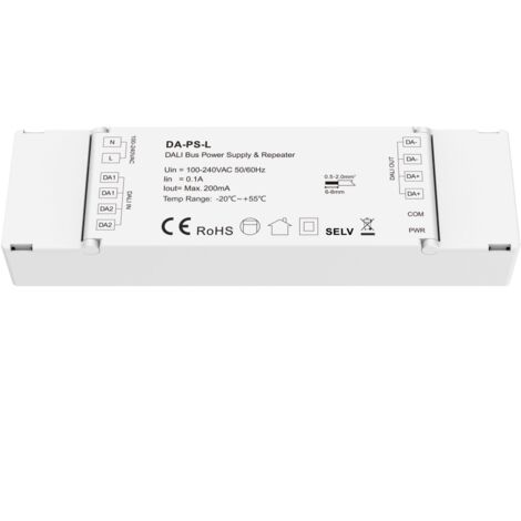 Repetidor DALI para Amplificación de Señal Bus Blanco