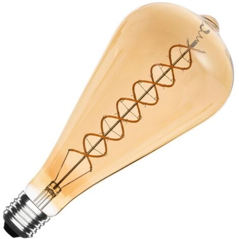 Bombilla Filamento LED E27 Casquillo Gordo 8W 800 lm ST115 Ámbar No Flicker 2200K Súper Cálido