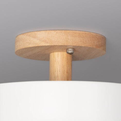 Lámpara de Techo LED 12W Madera y Metal Blanco Seleccionable Whisty Blanco