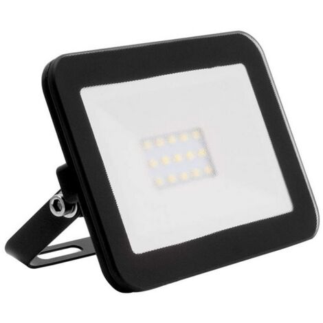Foco Proyector LED 10W 120lm/W IP65 Slim Cristal Negro