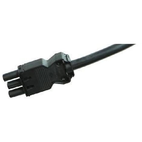Cable GST18 3 Polos Macho para Enchufe Tipo F de 3m Negro
