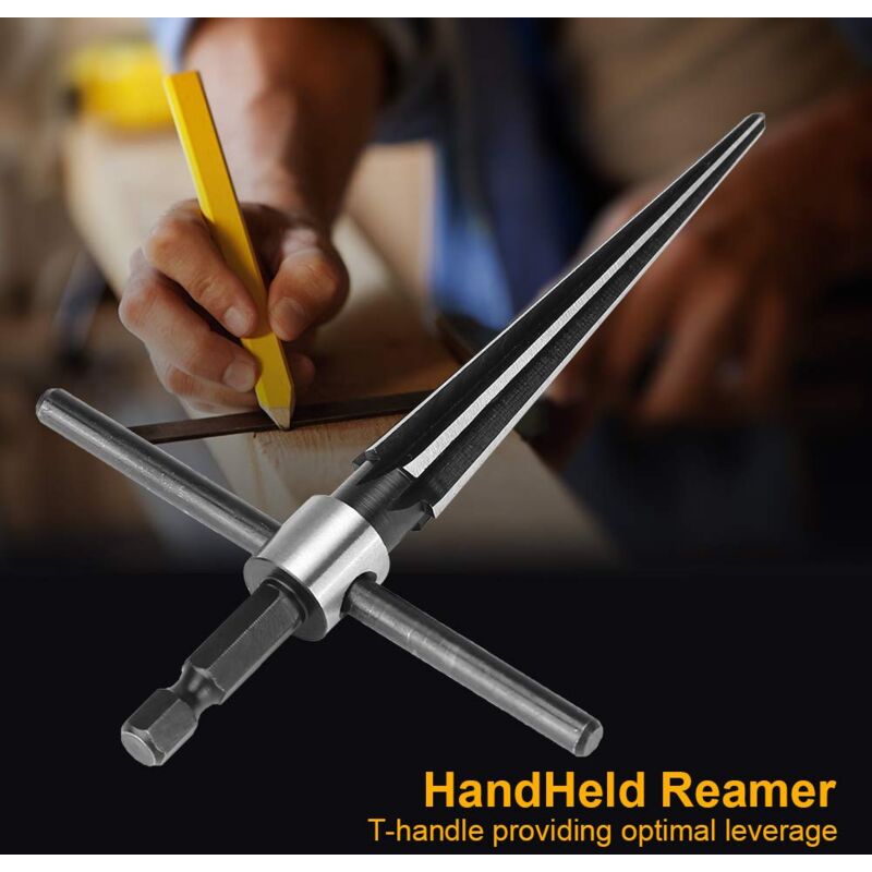 Taper Reamer Metal Pin Hole Reamer Hand Reamer Taper Shank Reamer Taper Chamfer Reamer Milled Cutting Tool for Taper Carpenter Tools