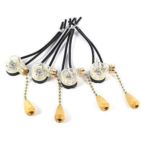 4Pcs Pull Switch Home Fan Lamp Wall Light Replacement Pull Chain Cord ...
