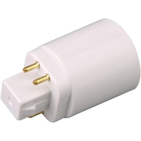 GX24Q LED lamp adapter to E27 4-pin socket（2pcs）