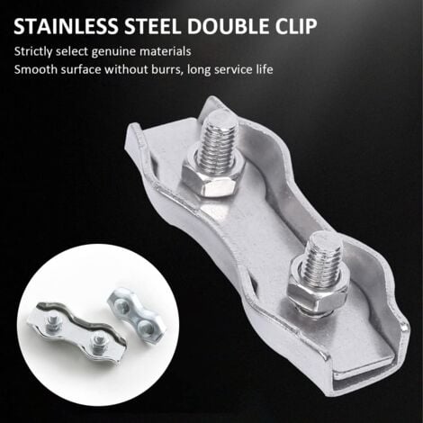 Steel Cable Clips, Rope Clips, Duplex Clips, M4 Double Cable Clips ...