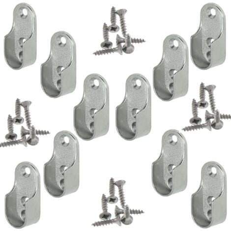 Oval Furniture Rail Hanger OVA 10 Pieces - Wardrobe Tube Support for ...