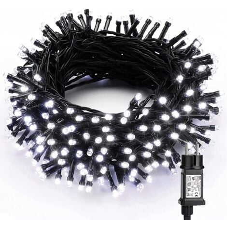 Christmas String Lights Indoor Outdoor, 20M 200 LED Cold White Electric ...