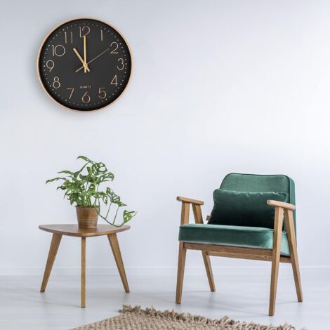 25cm Modern Silent Quartz Wall Clock,Oversized Numbers Round Wall Clock ...