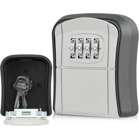 Secure Key Box, 4 Digit Combination Code, Safe Storage Zinc Alloy Lock ...
