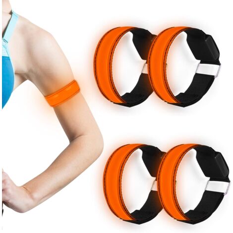 LED Light Up Armband, Reflective LED Running Armband, Adjustable ...
